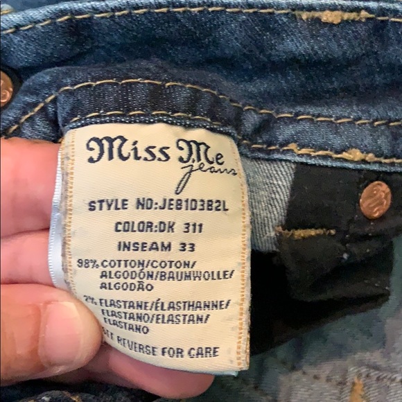 Miss Me | Jeans | Miss Me Signature Boot 2733 Dark Distressed Blue ...